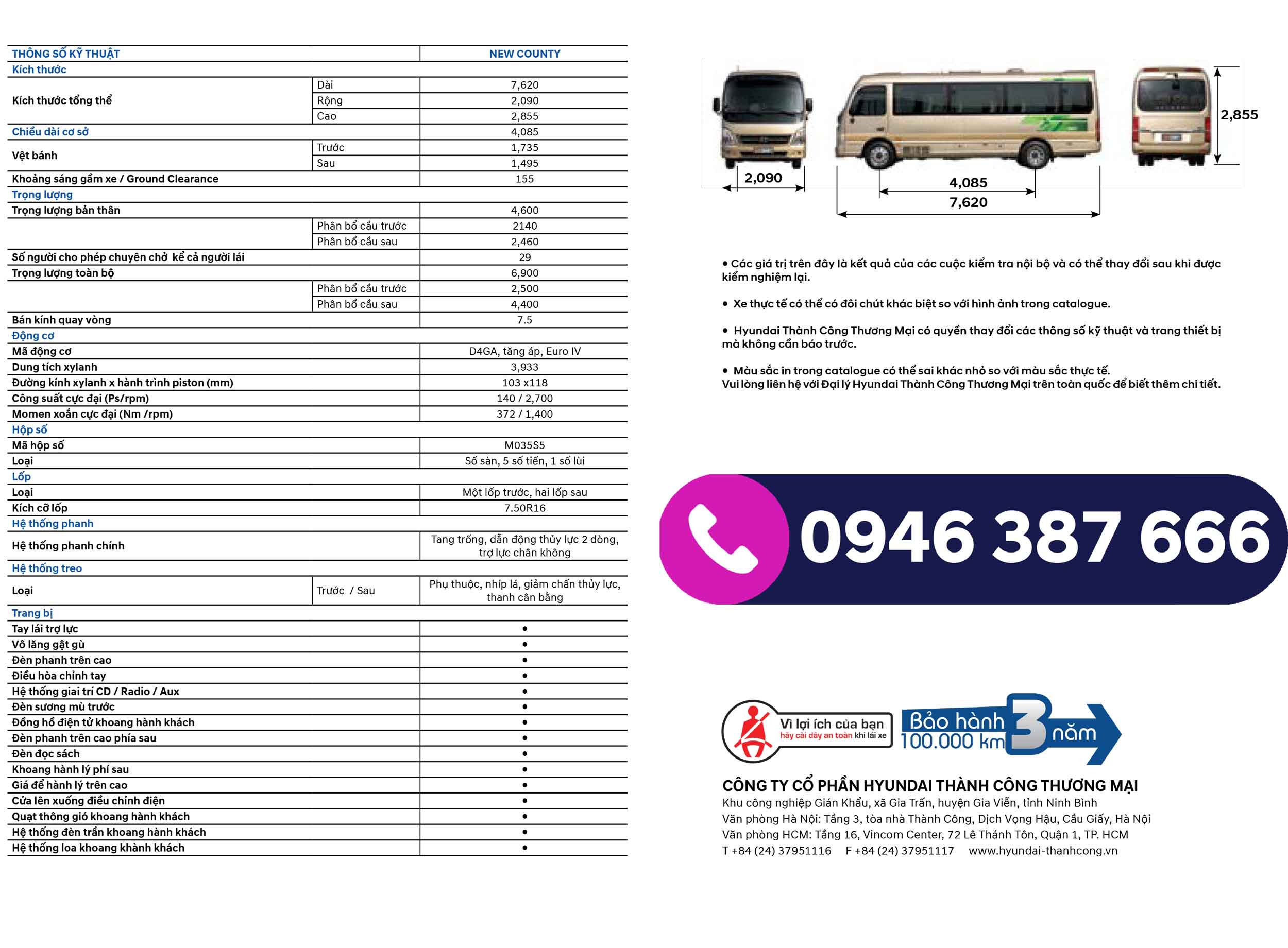 Hyundai County - Hyundai Dũng Lạc